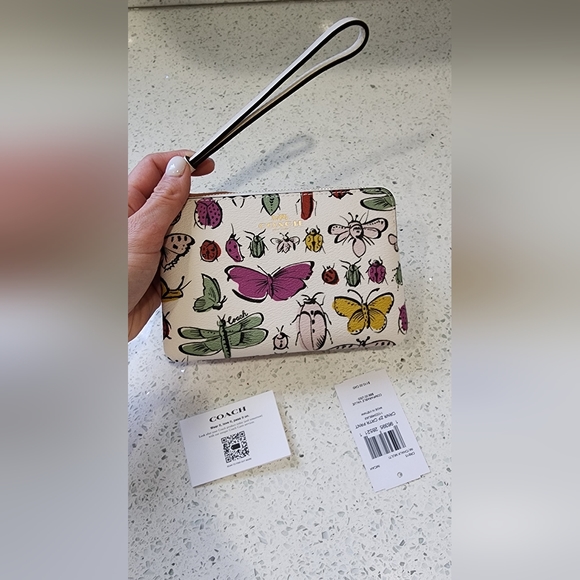 Coach | Bags | Coach Corner Zip Wristlet With Creature Print | Poshmark